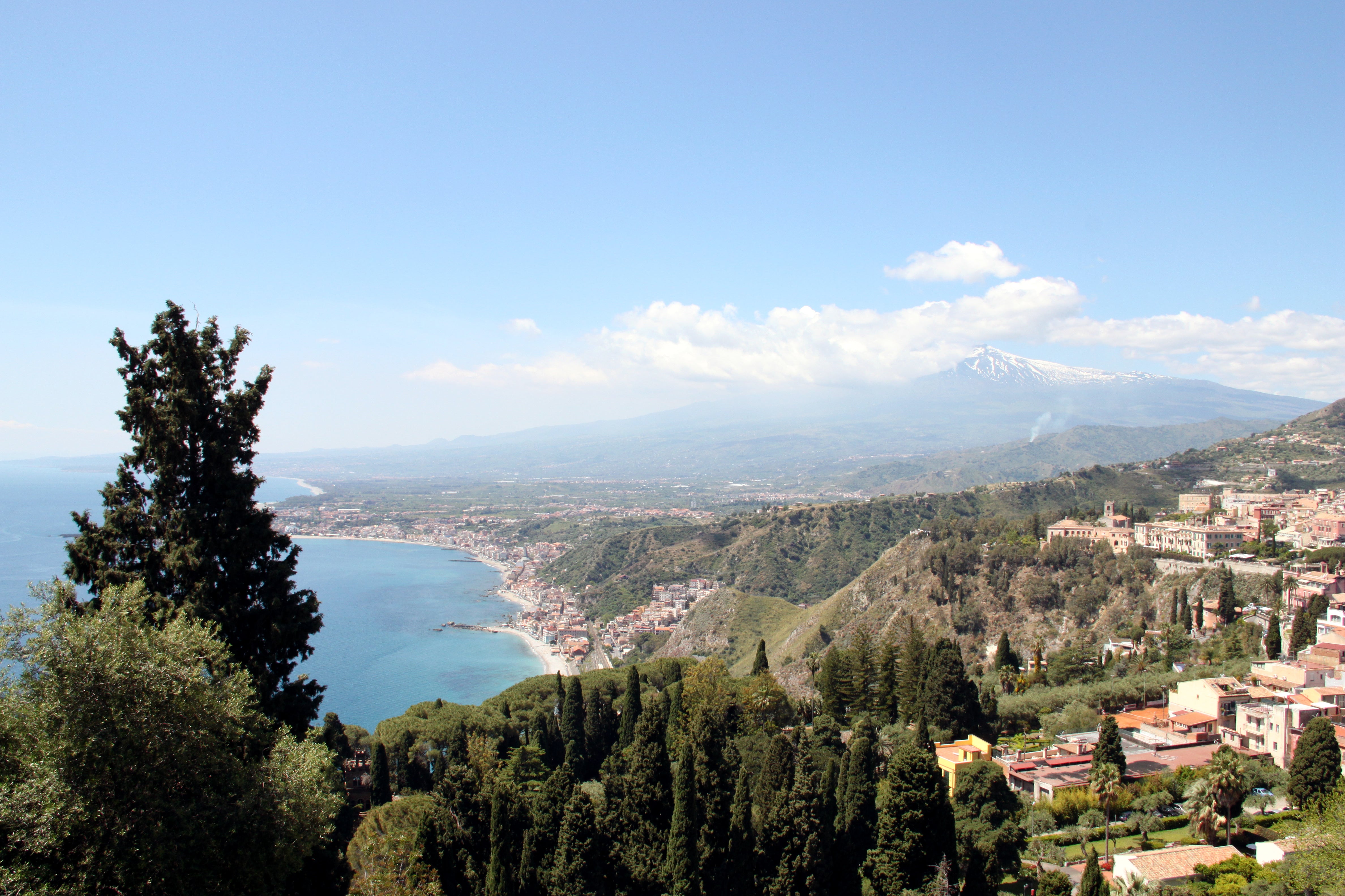 The View from Taormina, Sicily, Overlooking the Ionian Sea – Walking In ...