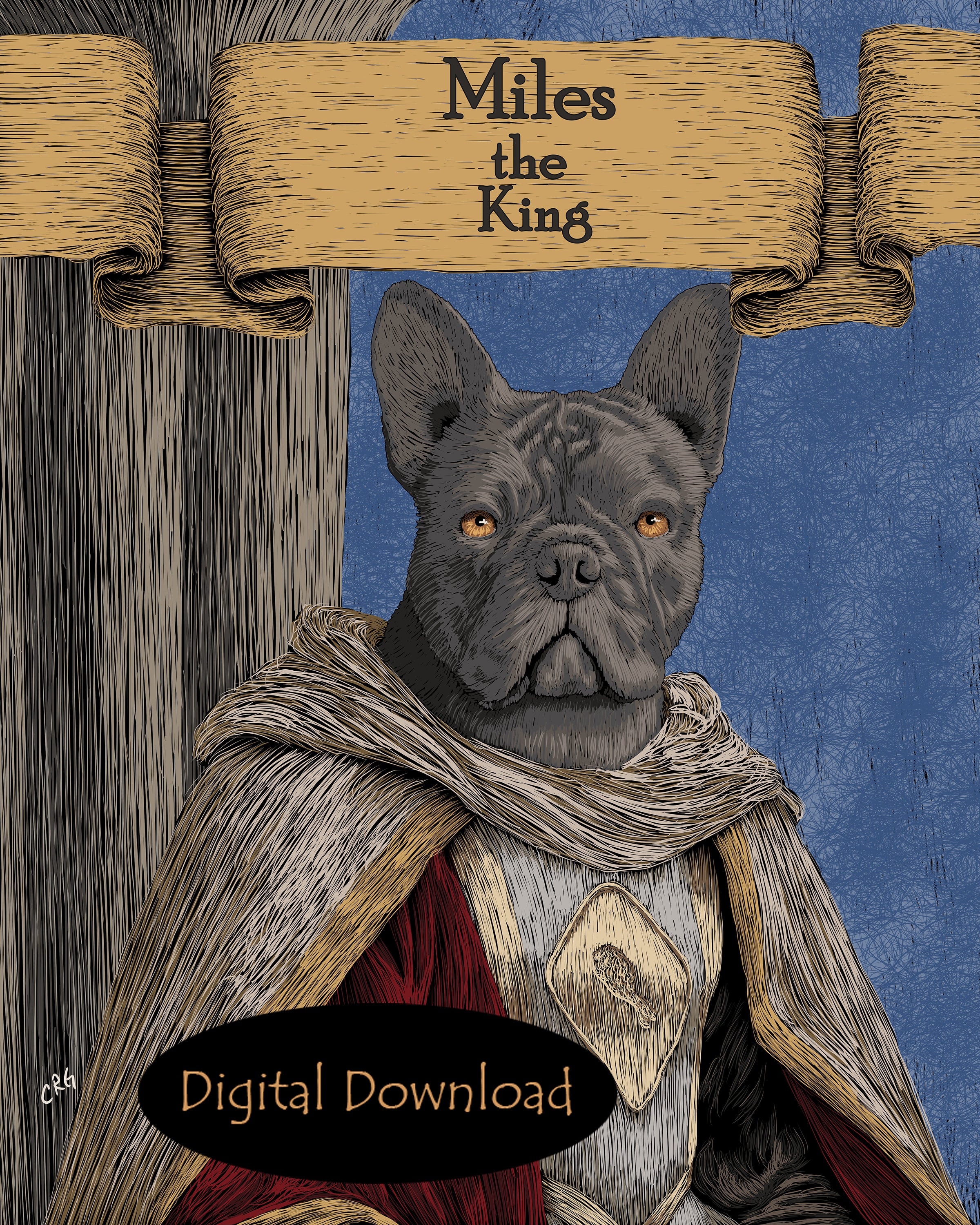 Personalized Medieval Pet Portraits – Walking In Nature